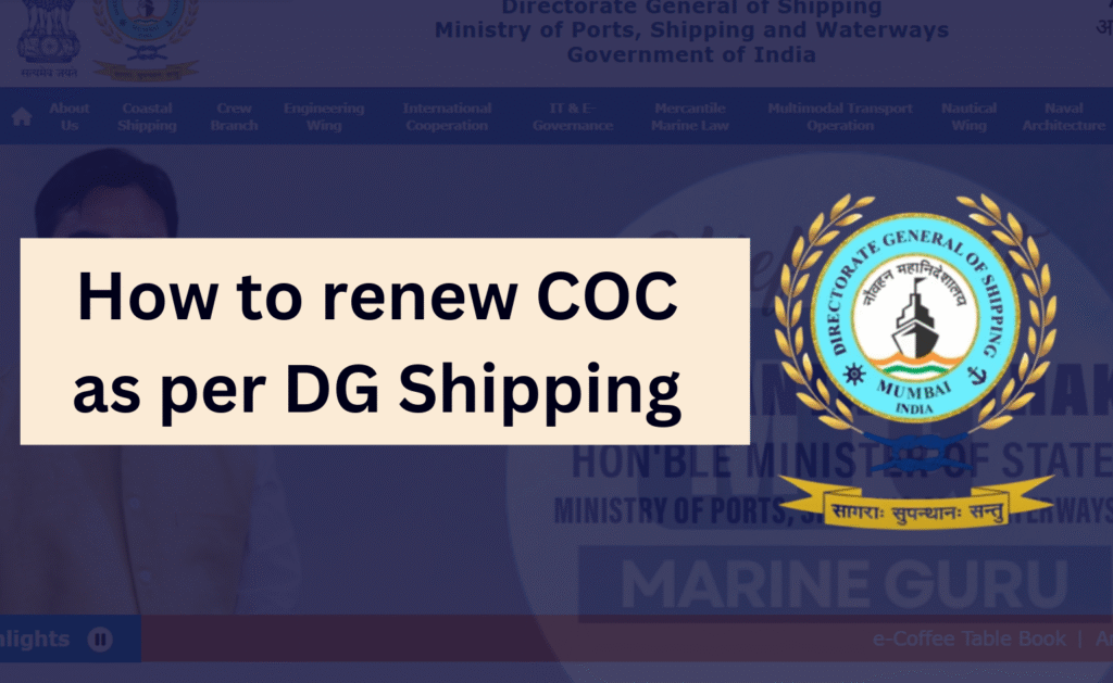 How to Revalidate or Renew Marine CoC in India (DG Shipping)